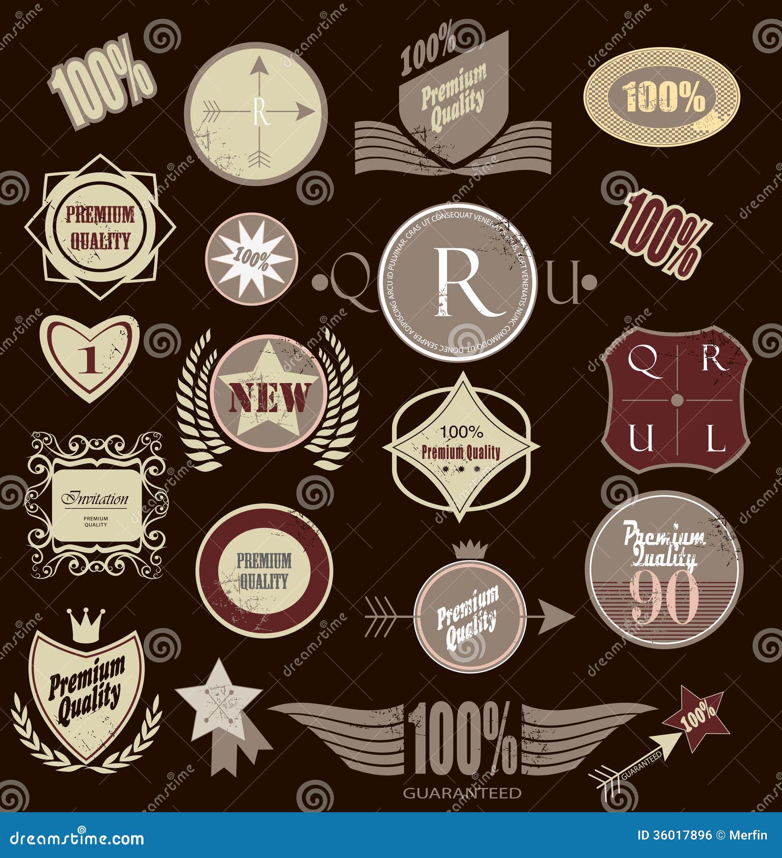Set of Retro Vintage Labels. Vector Illustration Stock Illustration ...