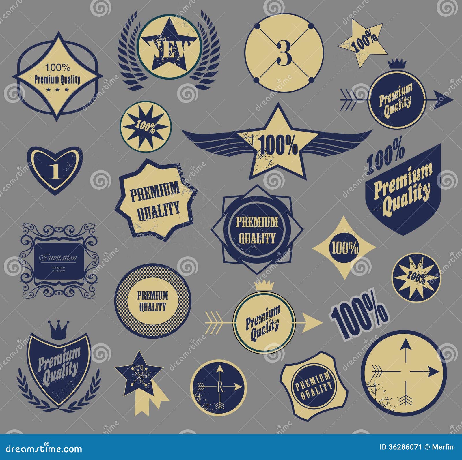 Set of Retro Vintage Labels. Vector Illustration Stock Illustration ...