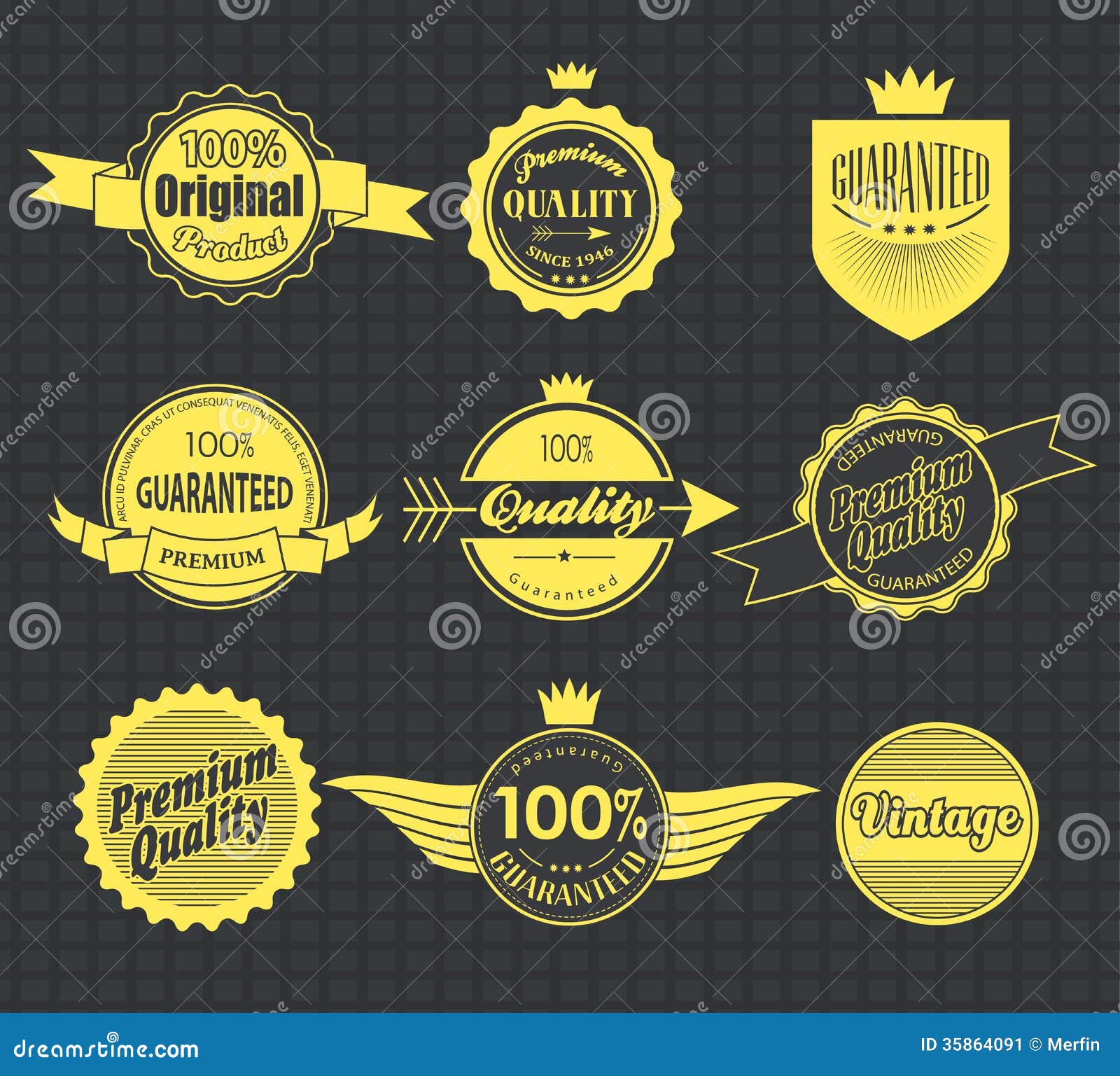 Set of Retro Vintage Labels. Vector Illustration Stock Vector ...