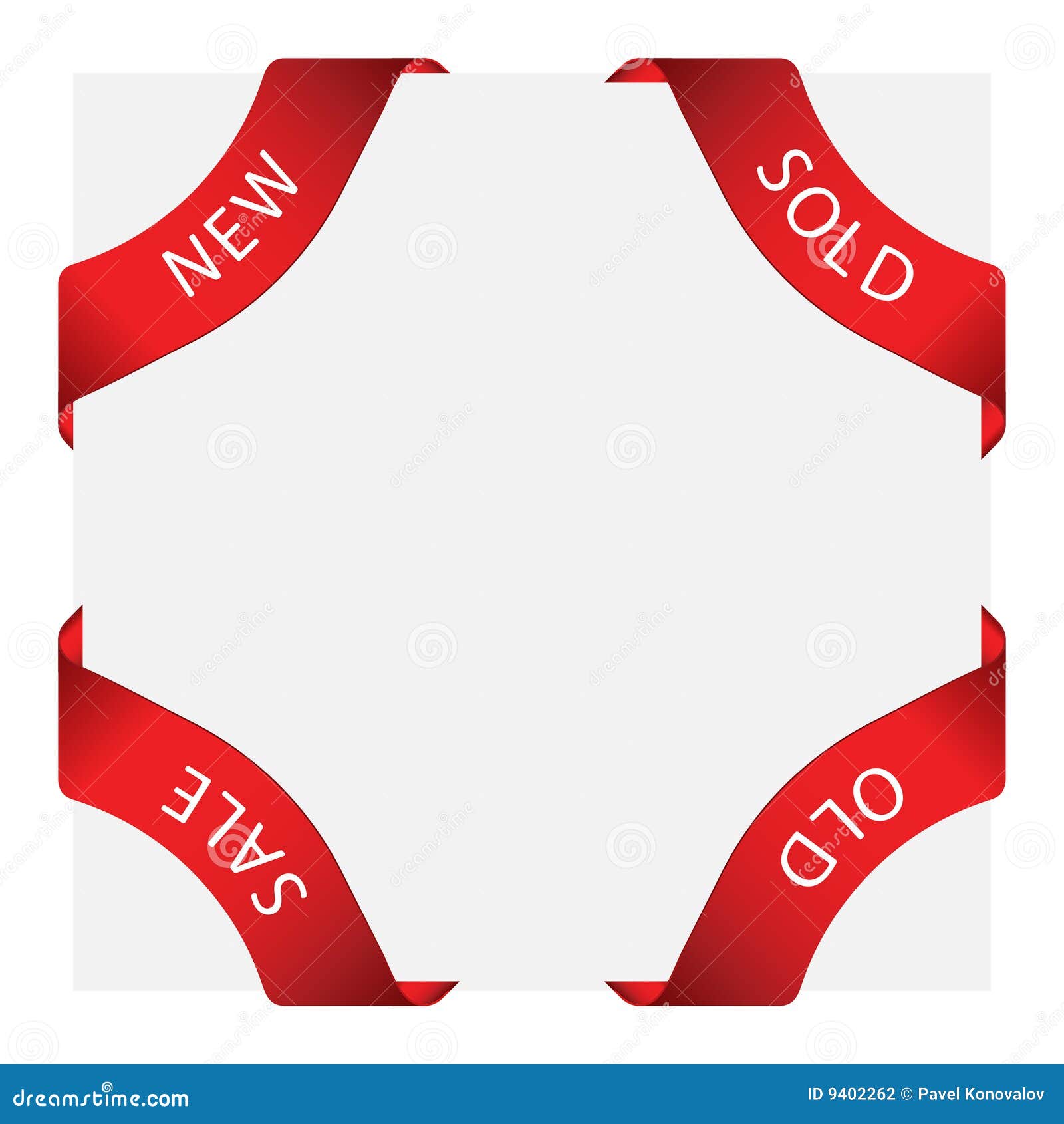 Set of ribbon labels stock vector. Illustration of illustrations - 9402262