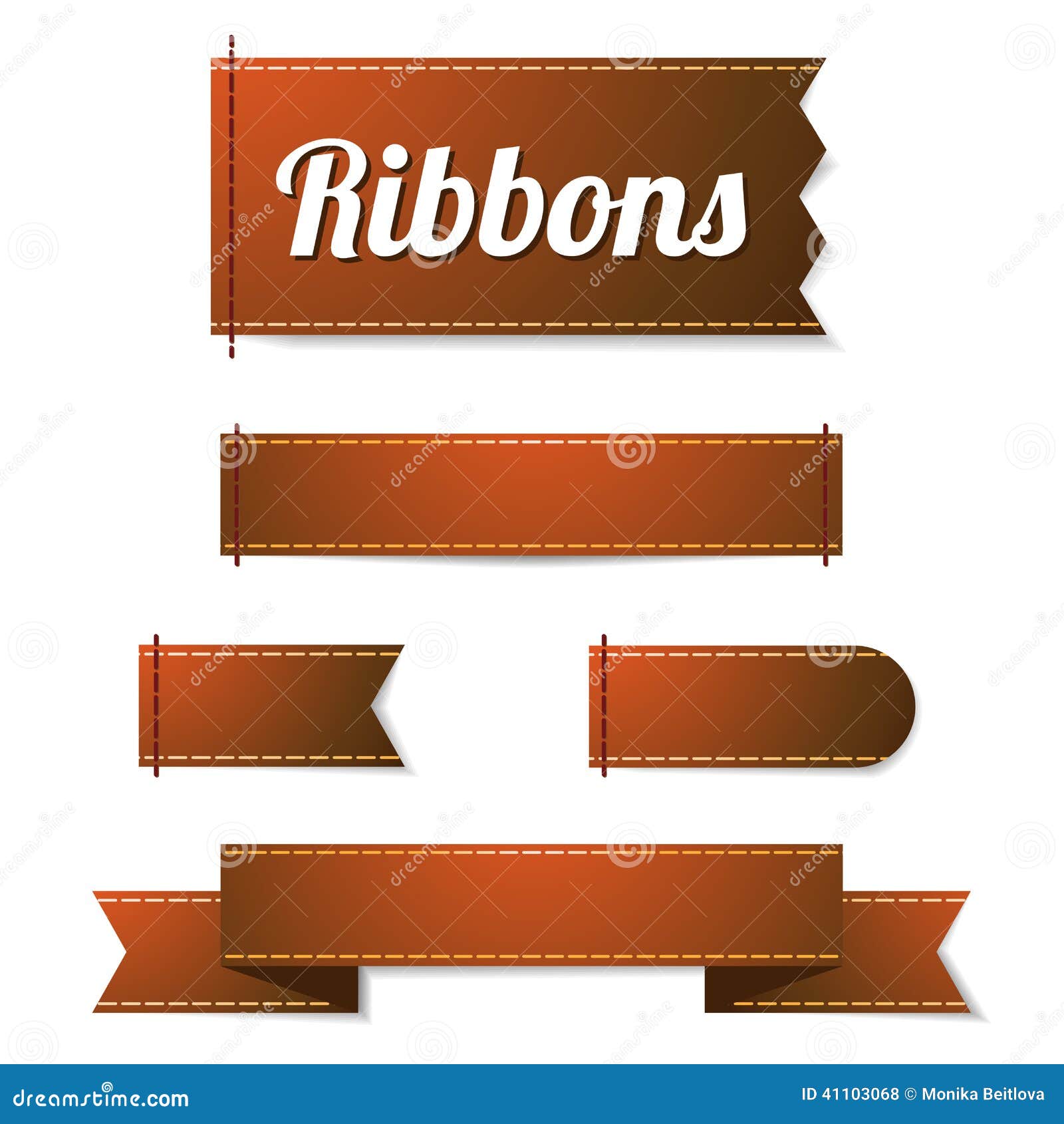 Set of ribbon labels stock vector. Illustration of marketing - 41103068