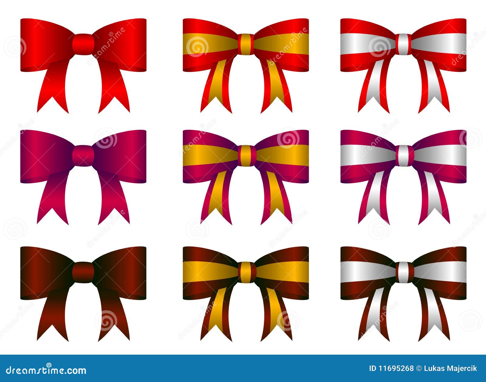 Set of ribbons stock vector. Illustration of pattern - 11695268