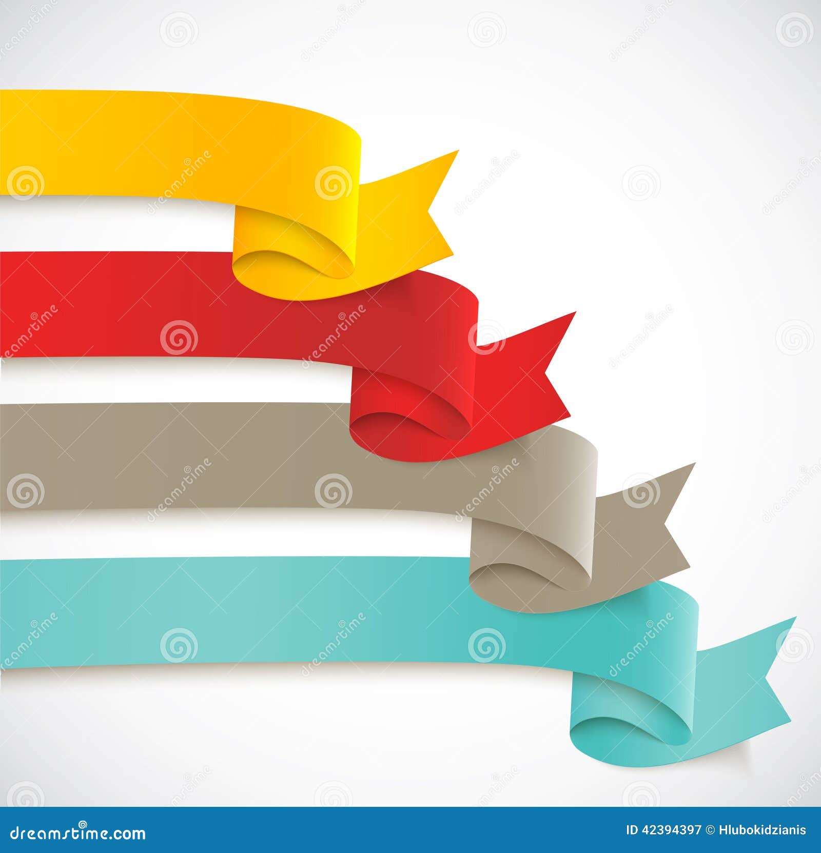 Set of ribbons stock vector. Illustration of collection - 42394397