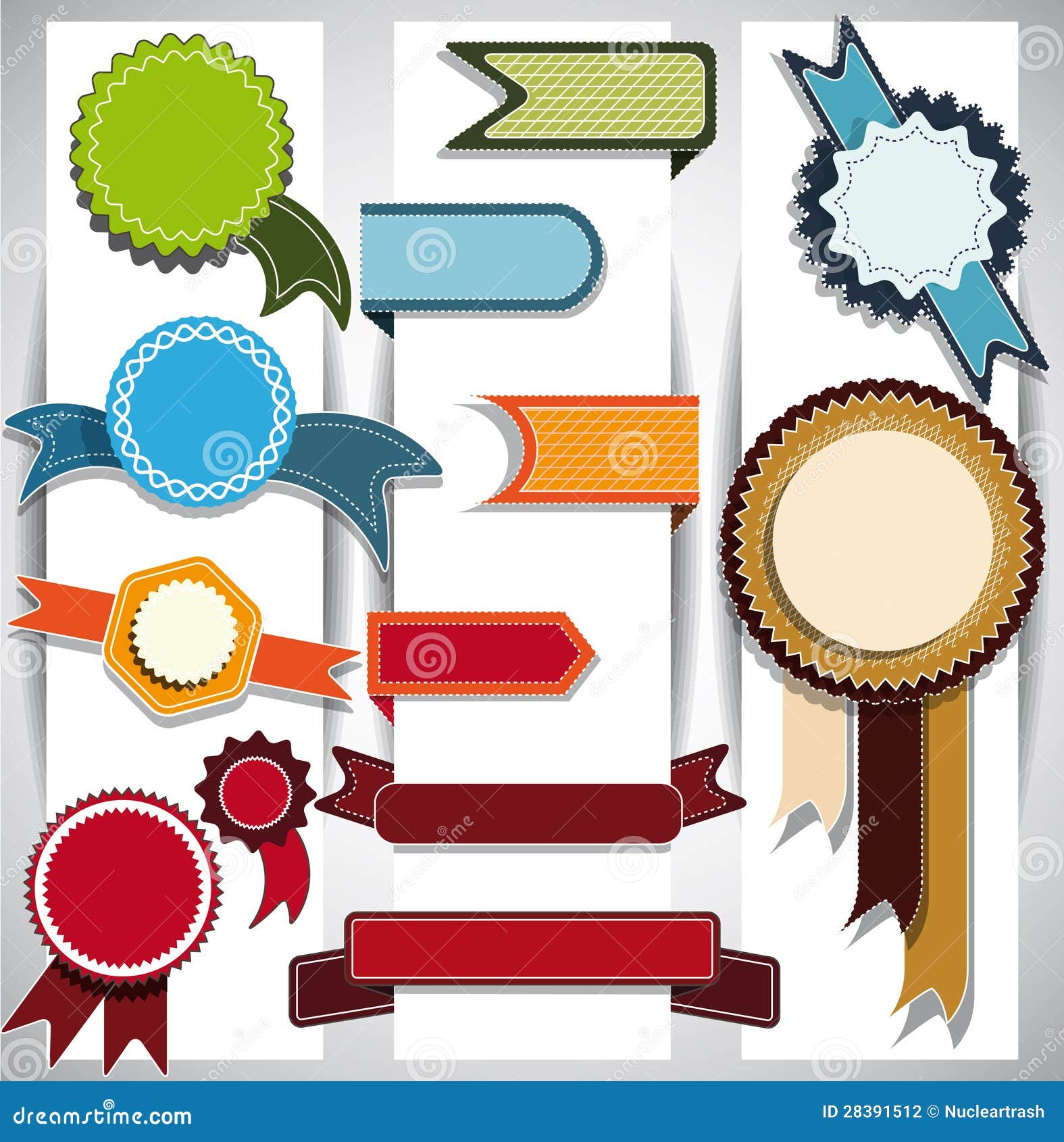 Set of Ribbons and Labels. Vector Illustration Stock Vector ...