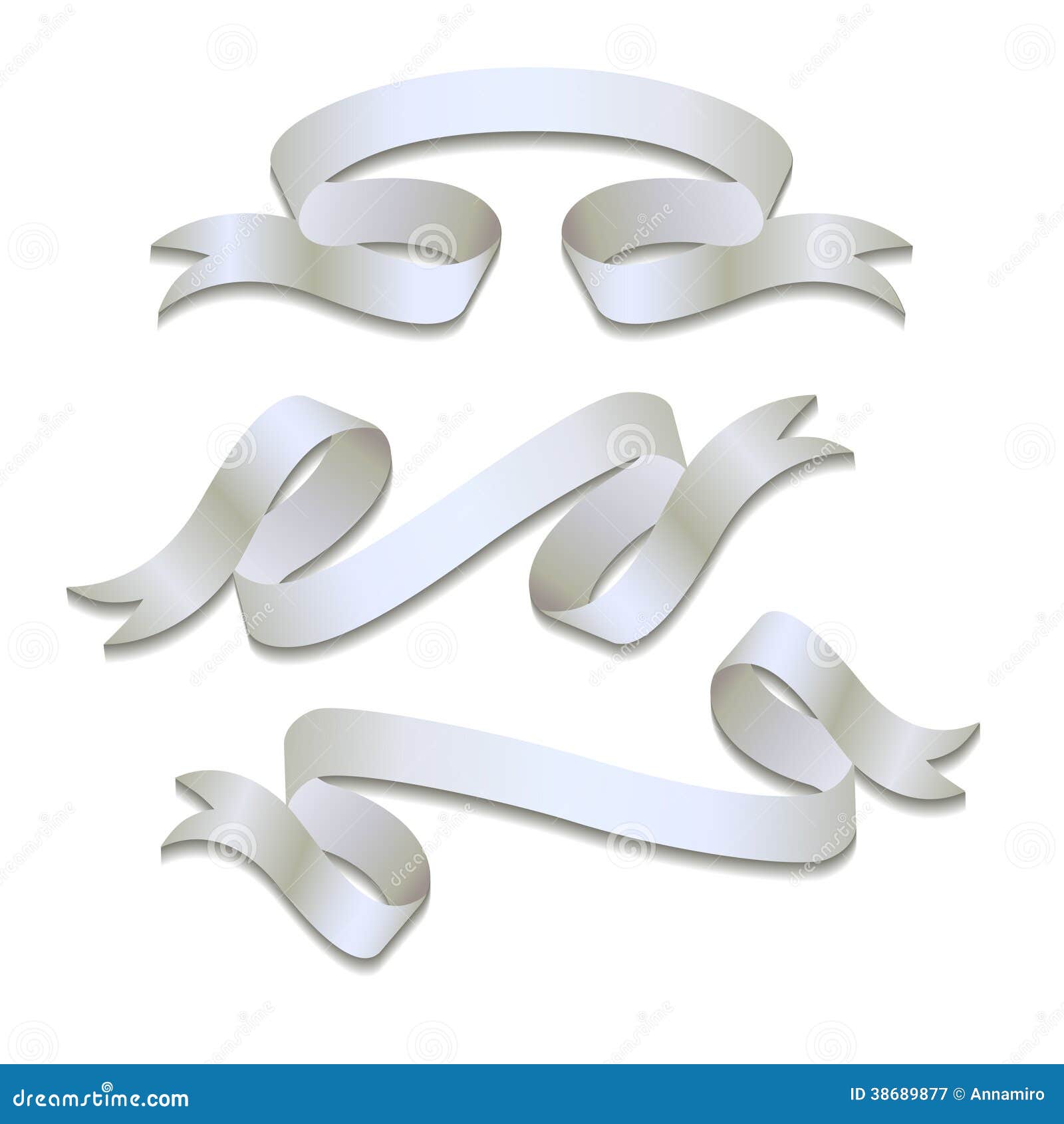 Set of ribbons stock vector. Illustration of highlight - 38689877