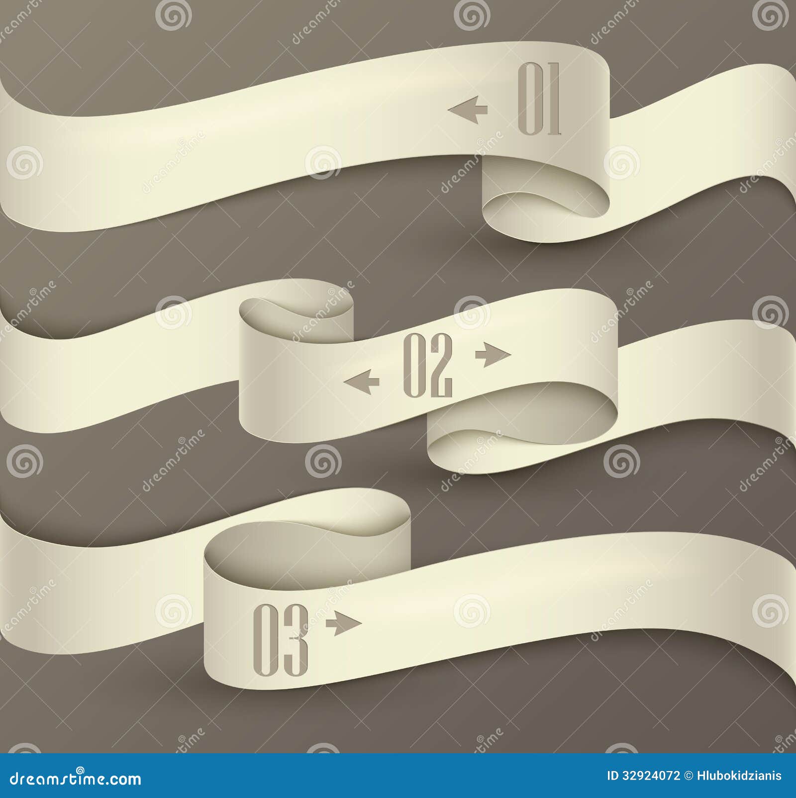 Set of ribbons stock vector. Illustration of numbered - 32924072