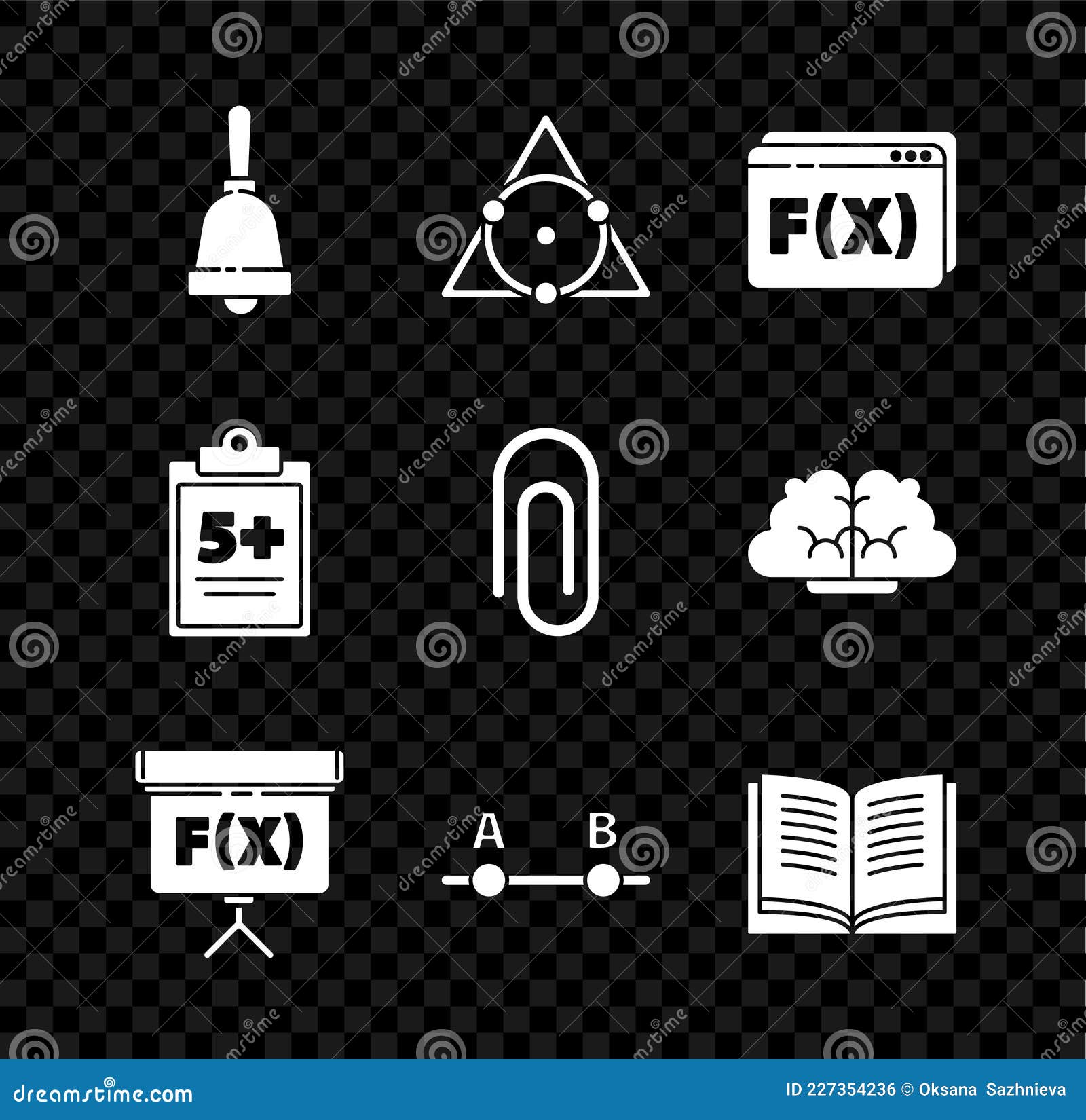 Set Ringing Bell, Triangle Math, Function Mathematical Symbol ...