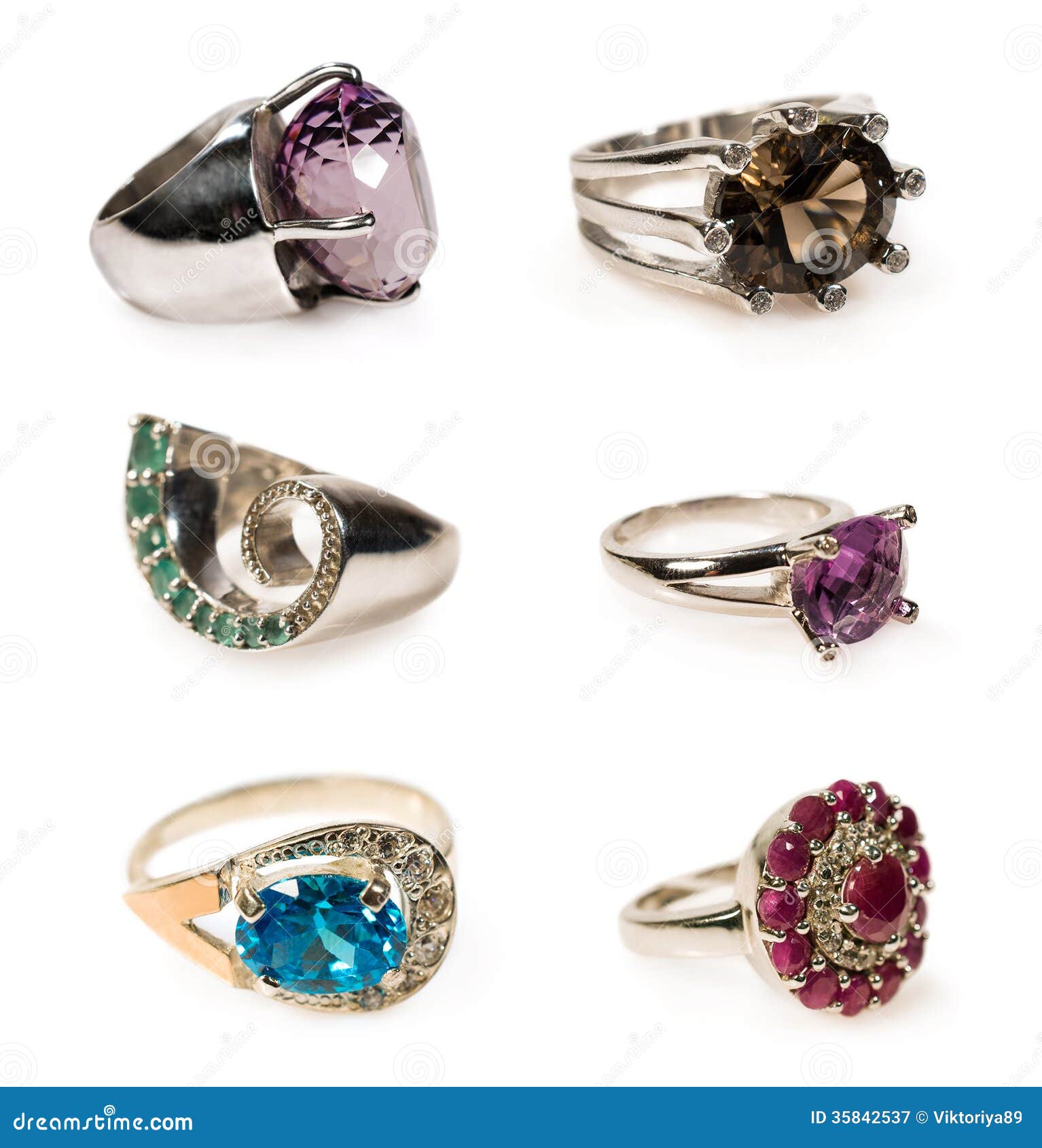 Set of rings with stones stock image. Image of fashion - 35842537