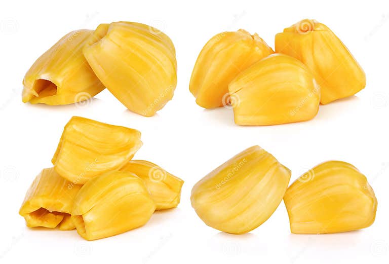 Set of Ripe Jackfruit Isolated on White Stock Image - Image of ...