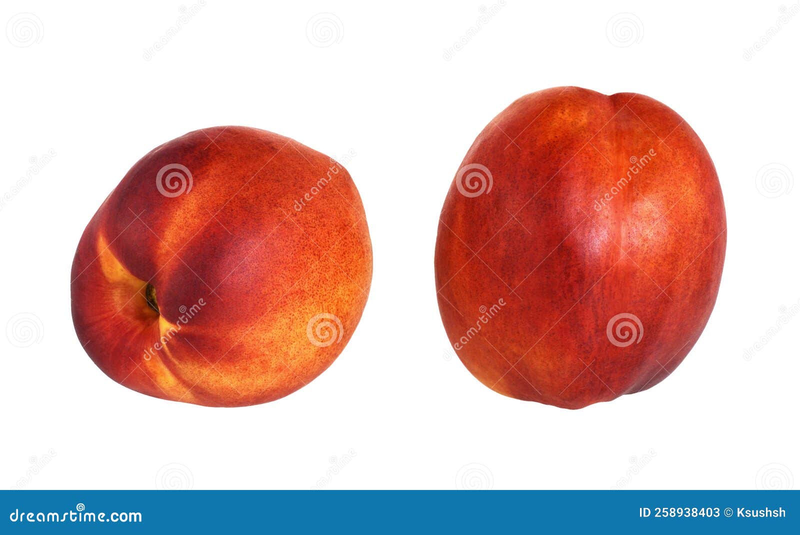 Set of Ripe Red Nectarines Isolated Stock Image - Image of delicious ...
