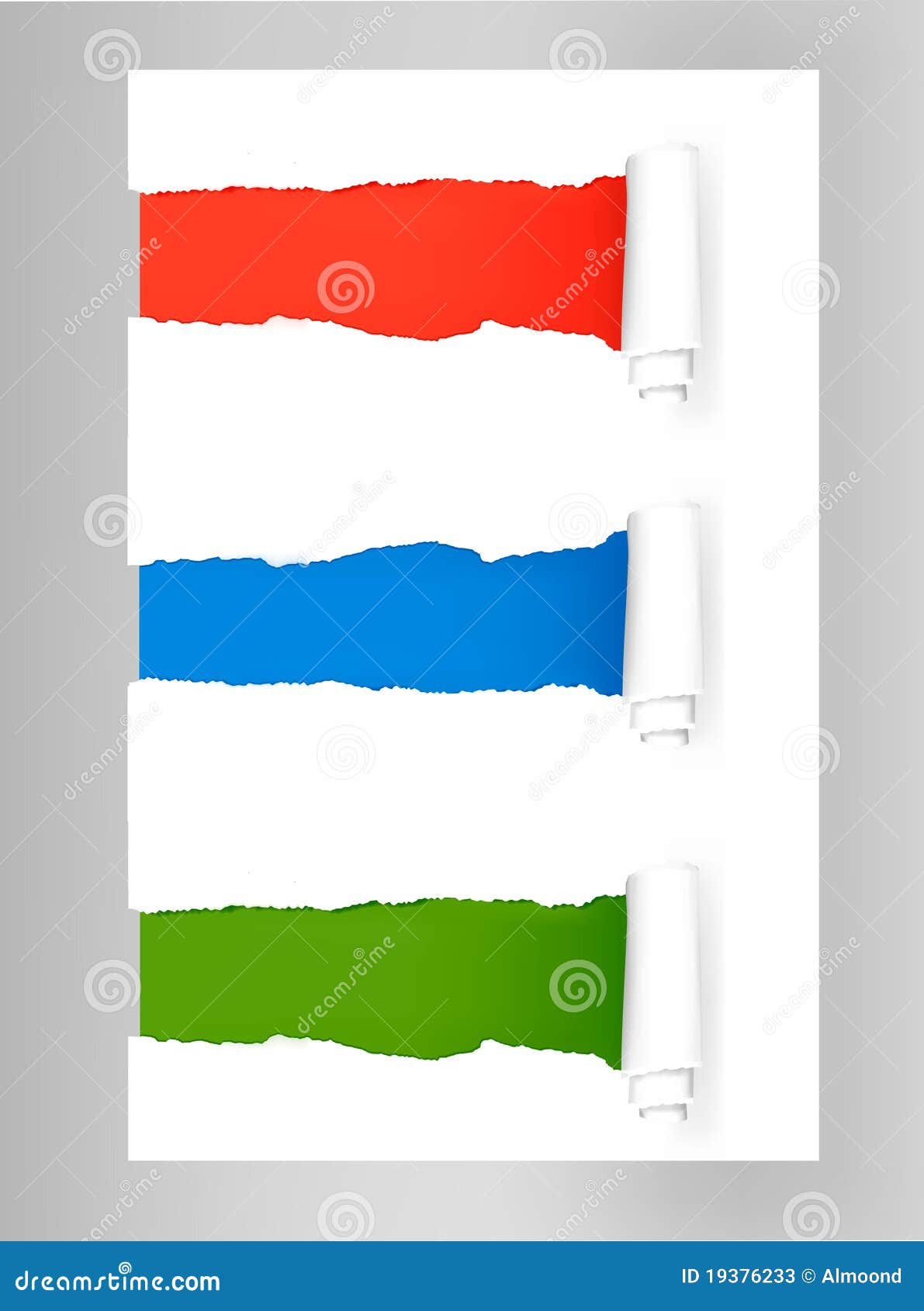 Set with Ripped Colored Paper Stickers. Stock Vector - Illustration of ...