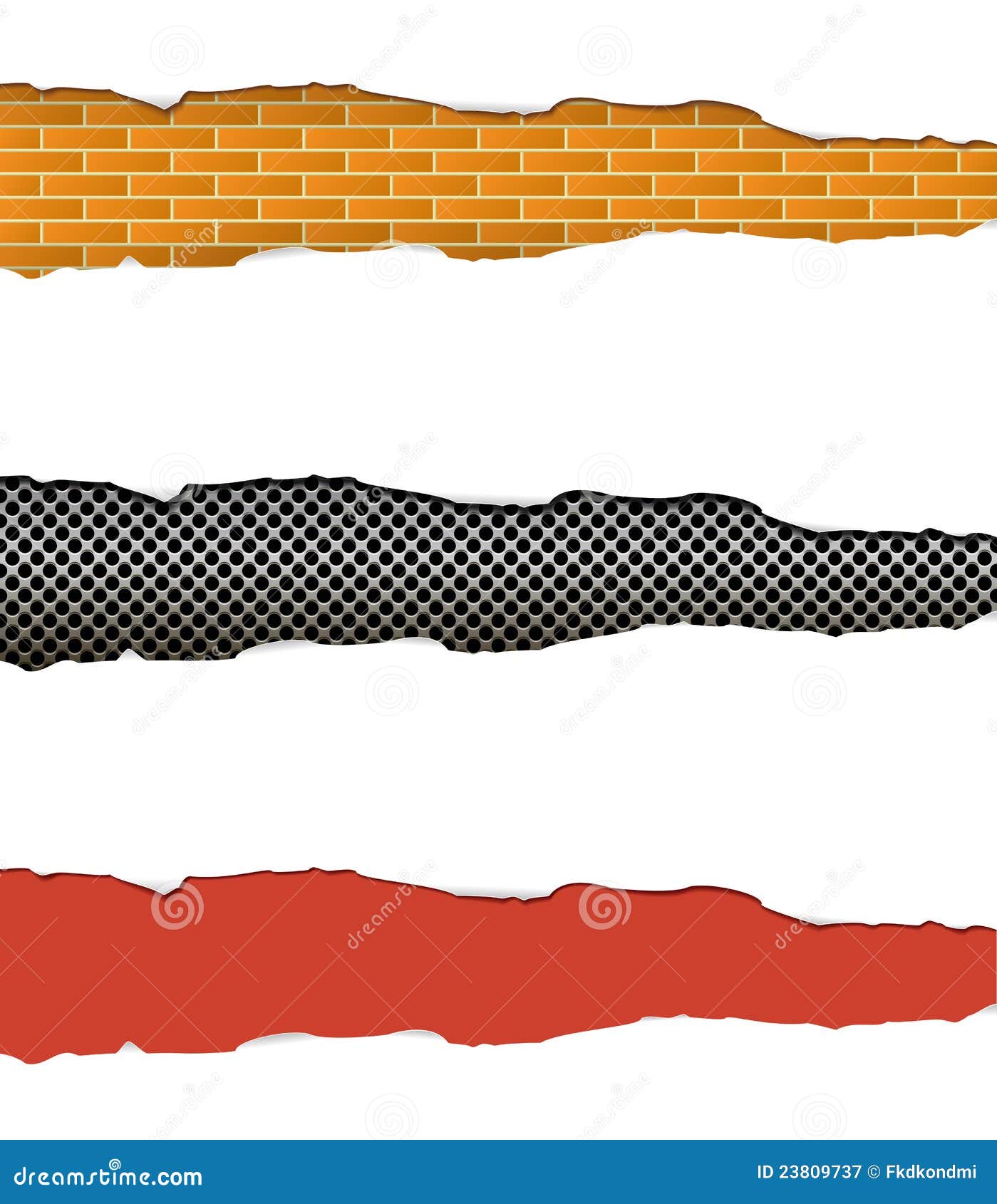 Set of ripped paper. stock illustration. Illustration of ripped - 23809737