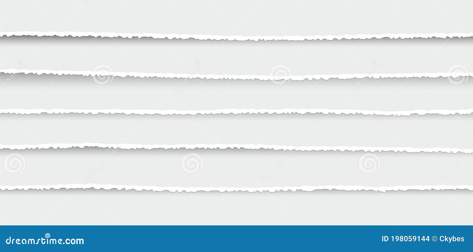 Set of Ripped and Torn Paper Stripes. Stock Vector - Illustration of ...
