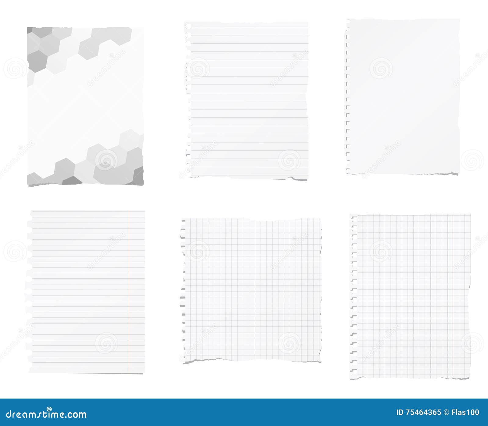 Ripped Graph Paper Illustration | CartoonDealer.com #4872379