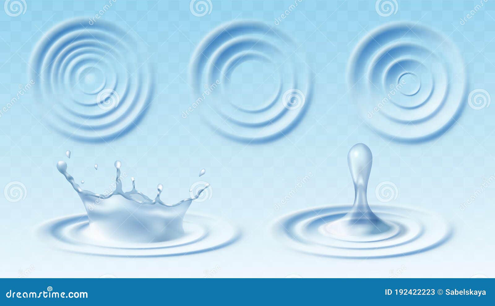Water Drop Ripple Vector