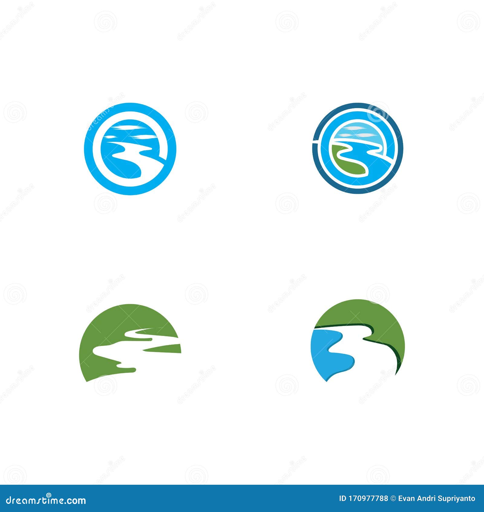 Set River Vector Icon Illustration Stock Vector - Illustration of river ...