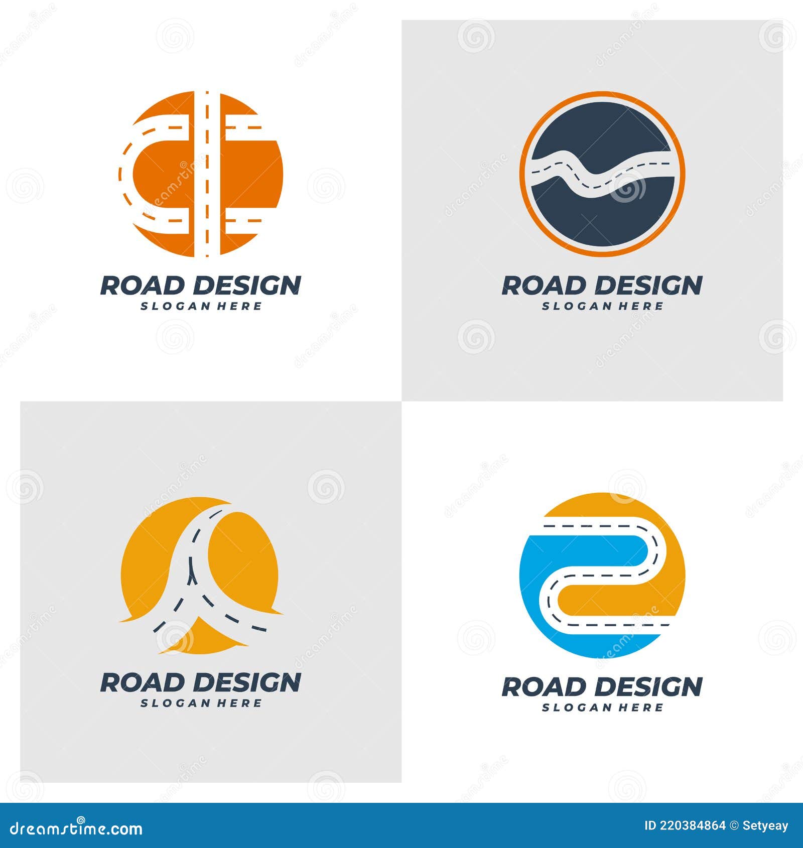 Set of Road Logo Vector Template, Creative Road Logo Design Concepts ...