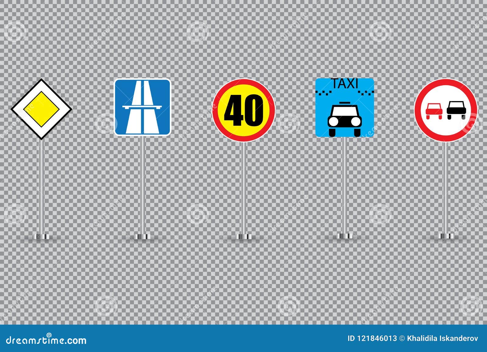 Set of Road Signs Eps10 Vector Illustration Stock Vector - Illustration ...