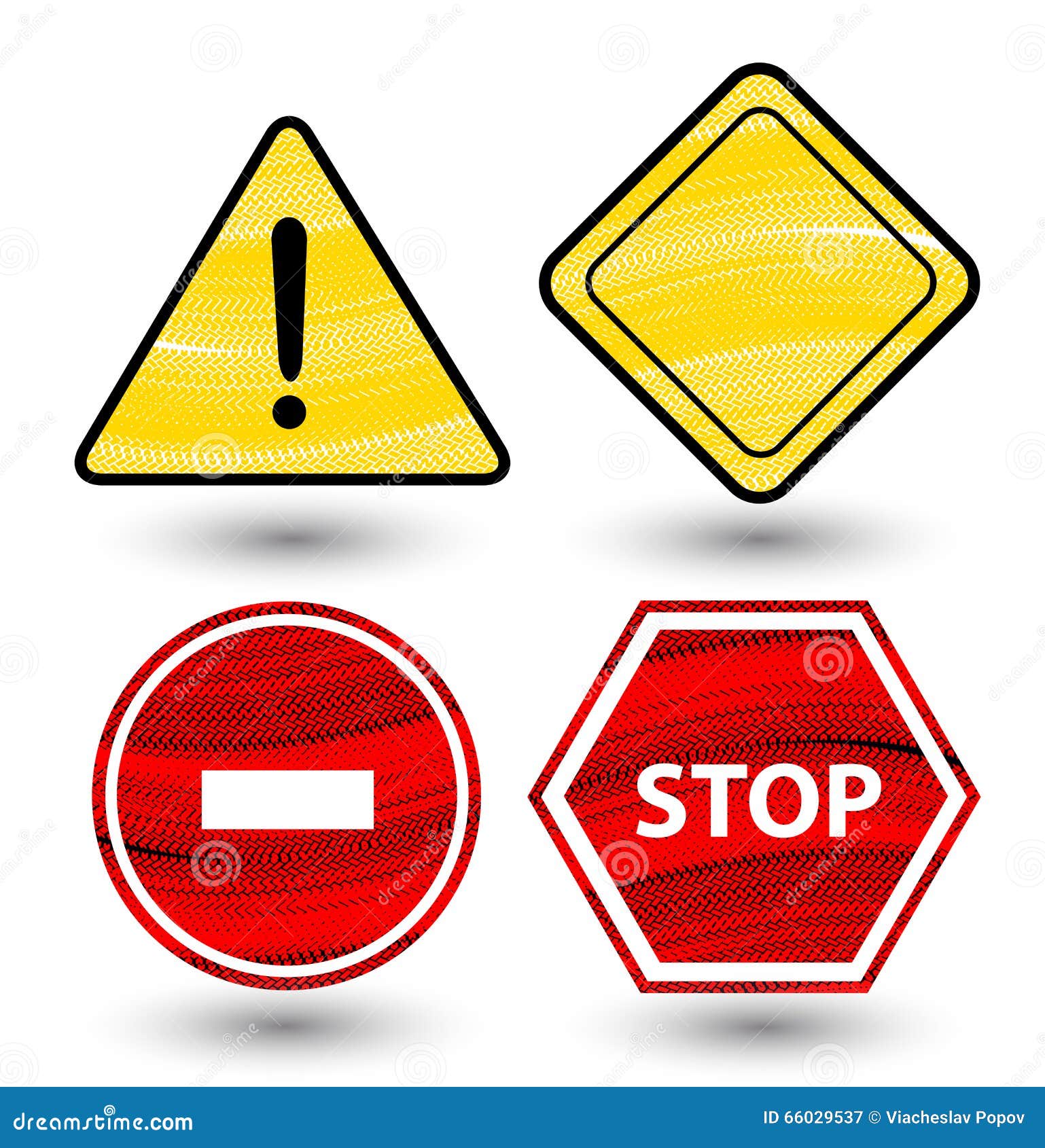 Set of road signs stock vector. Illustration of stop - 66029537