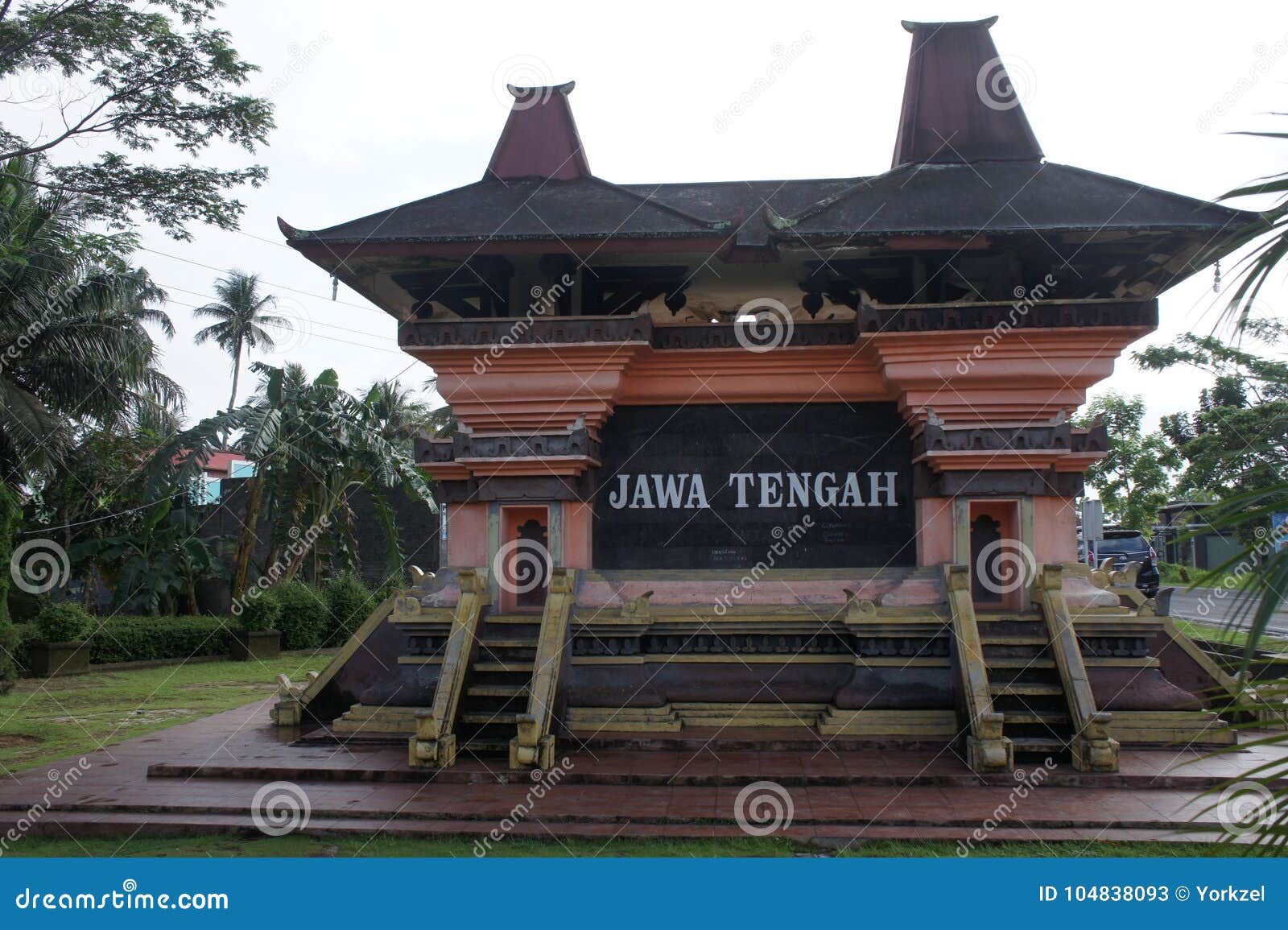 A Symbolic Sign On The Border Between The Regions Of Central And Western Java In Indonesia Stock