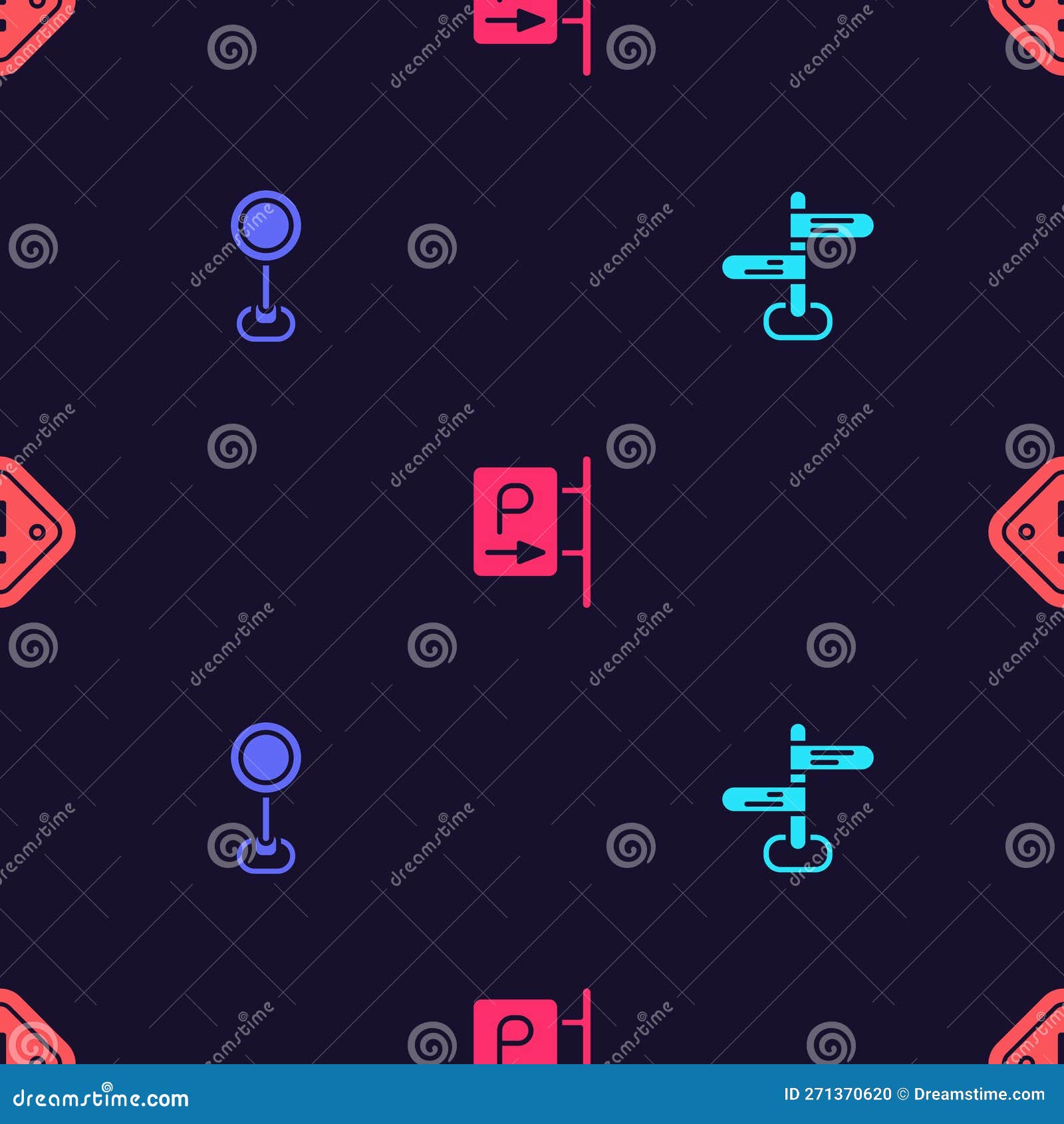 Set Road Traffic Sign, , Parking and Exclamation Mark Triangle on ...