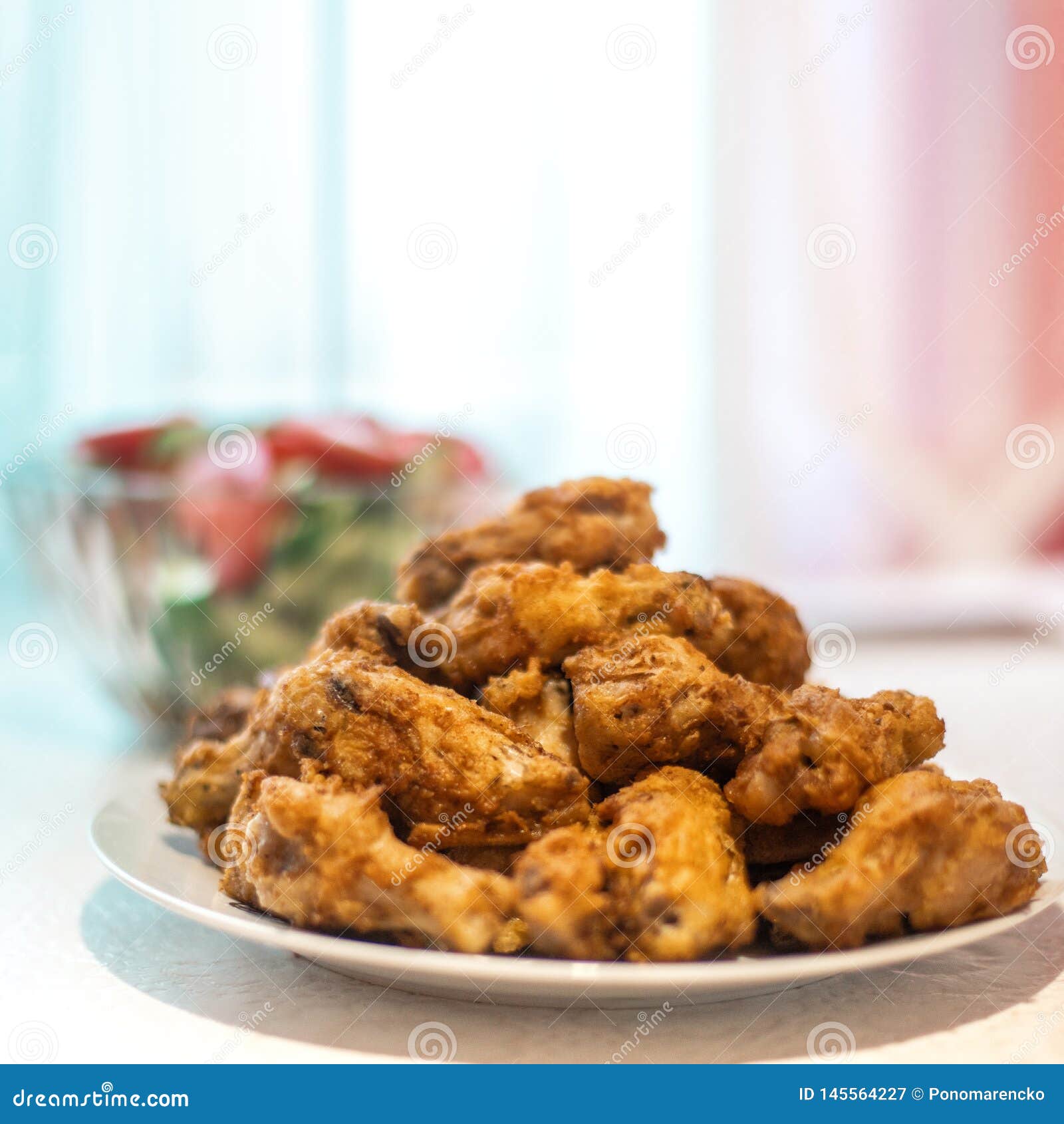 Set of Roasted Crispy Chicken Wings Stock Image - Image of nutrition ...
