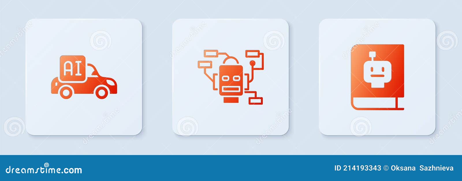 Set Robot, Autonomous Smart Car, Processor With Microcircuits CPU, Charging Battery, Creating ...