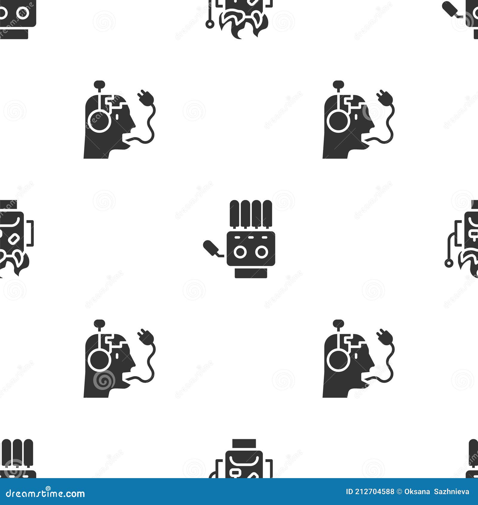 Set Robot Burned Out, Mechanical Robot Hand and Charging Battery on ... Set Robot Burned Out, Mechanical Robot Hand and Charging Battery on ...