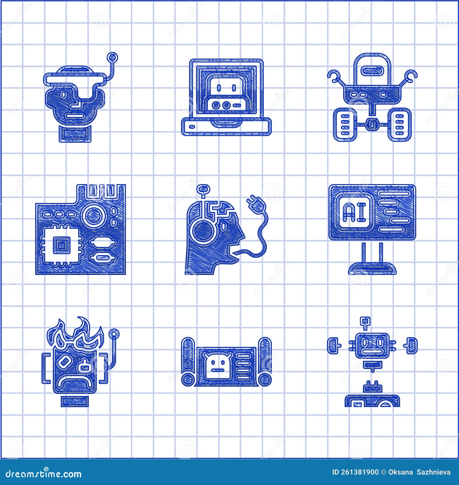 Set Robot Charging Battery, Blueprint, Disassembled Robot, Software ... Set Robot Charging Battery, Blueprint, Disassembled Robot, Software ...