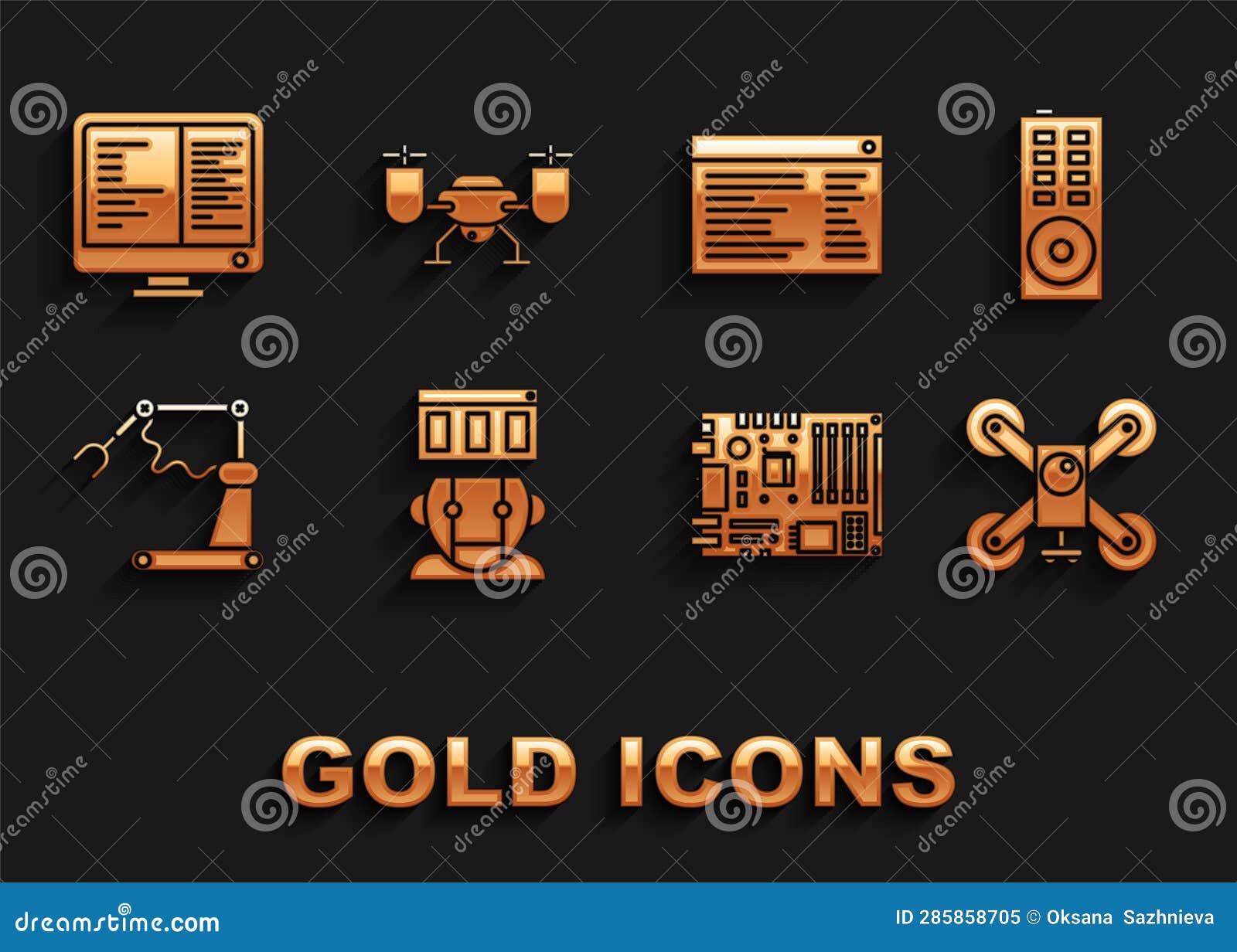 Set Robot, Industrial Machine Robotic Robot Arm Hand Factory, Software, Web Developer ...