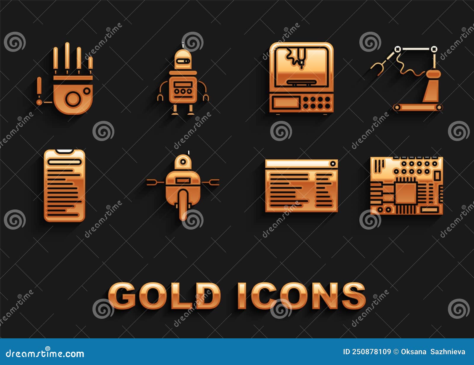 Set Robot, Industrial Machine Robotic Robot Arm Hand Factory, Printed Circuit Board PCB ...