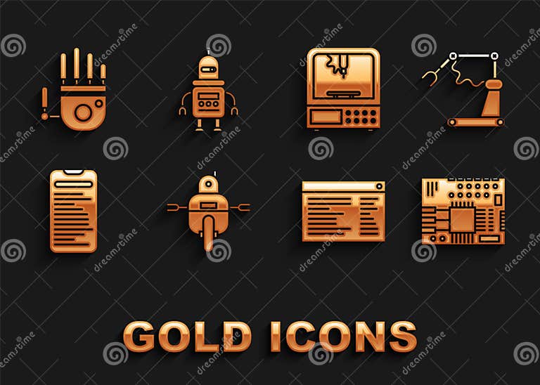 Set Robot, Industrial Machine Robotic Robot Arm Hand Factory, Printed Circuit Board PCB ...