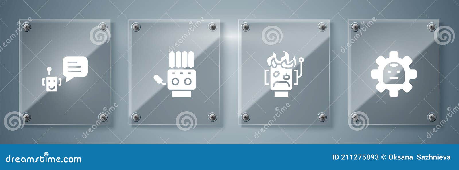 Set Robot Quemado Mecánico Robot Mano Y Bot. Paneles De Vidrio Cuadrado ... Set Robot Quemado Mecánico Robot Mano Y Bot. Paneles De Vidrio Cuadrado ...