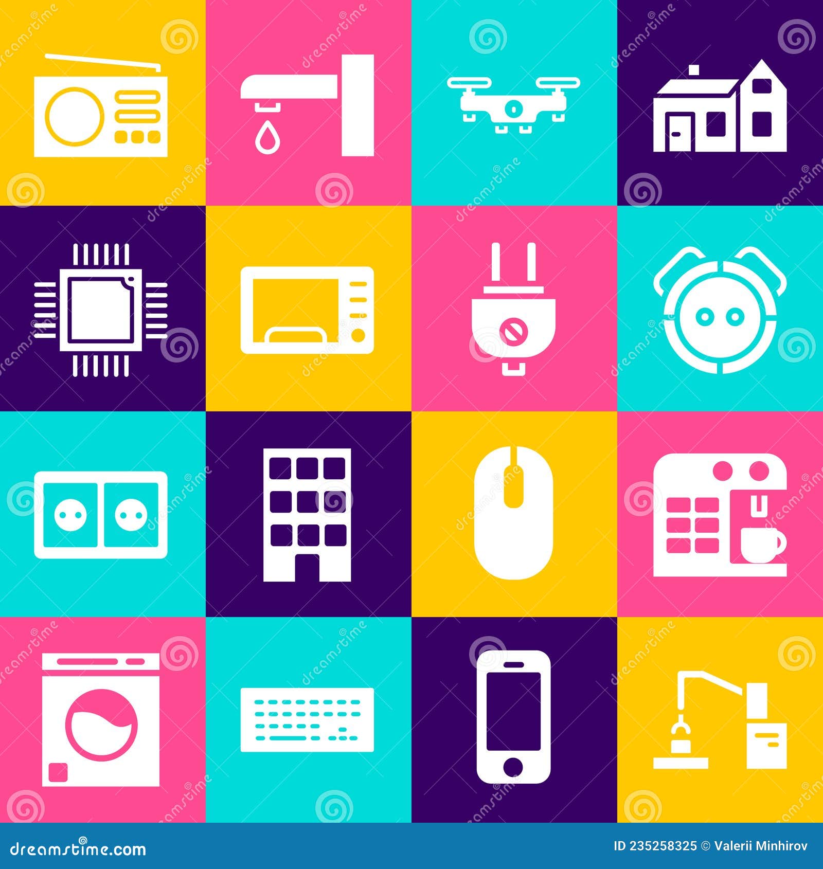 Set Robotic Robot Arm Hand Factory, Coffee Machine, Vacuum Cleaner ...