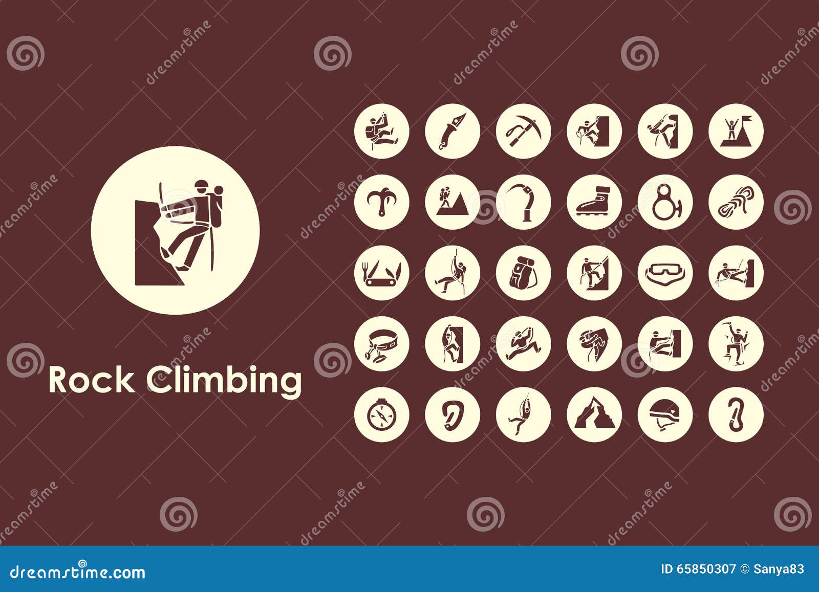 Set of Rock Climbing Simple Icons Stock Vector - Illustration of climb ...