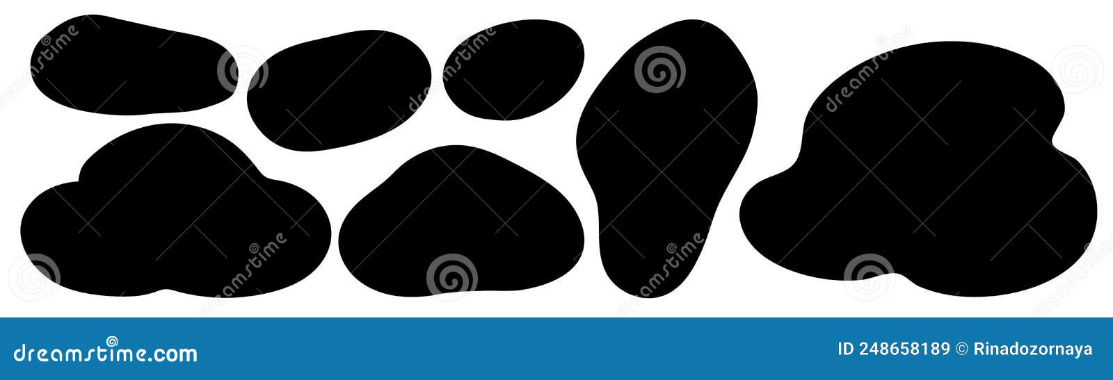 Set of Rock Silhouette. Stone Silhouette Collection. Elements Isolated ...