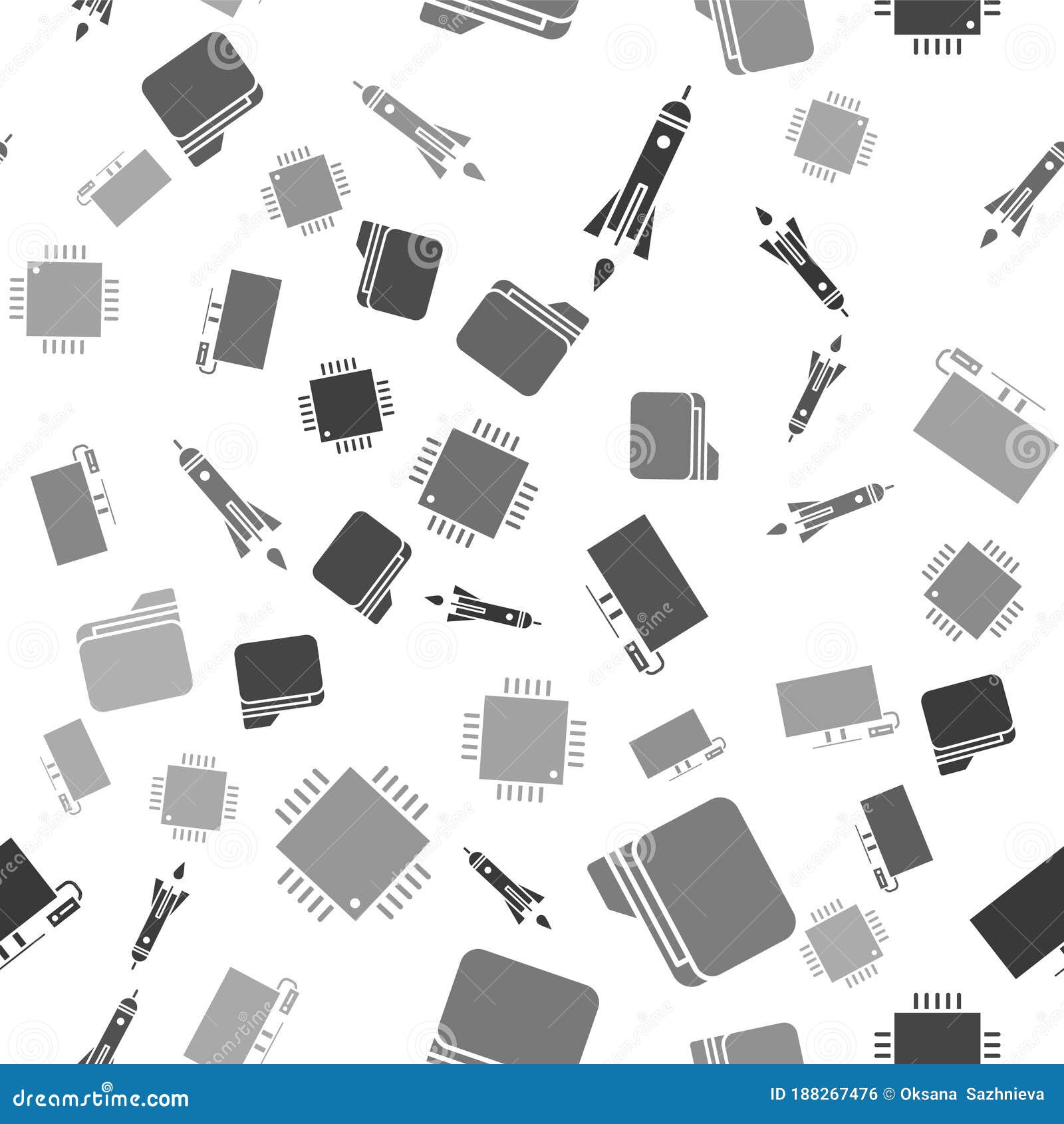 Set Rocket Ship with Fire, Document Folder, Smart Tv and Processor with ... Set Rocket Ship with Fire, Document Folder, Smart Tv and Processor with ...