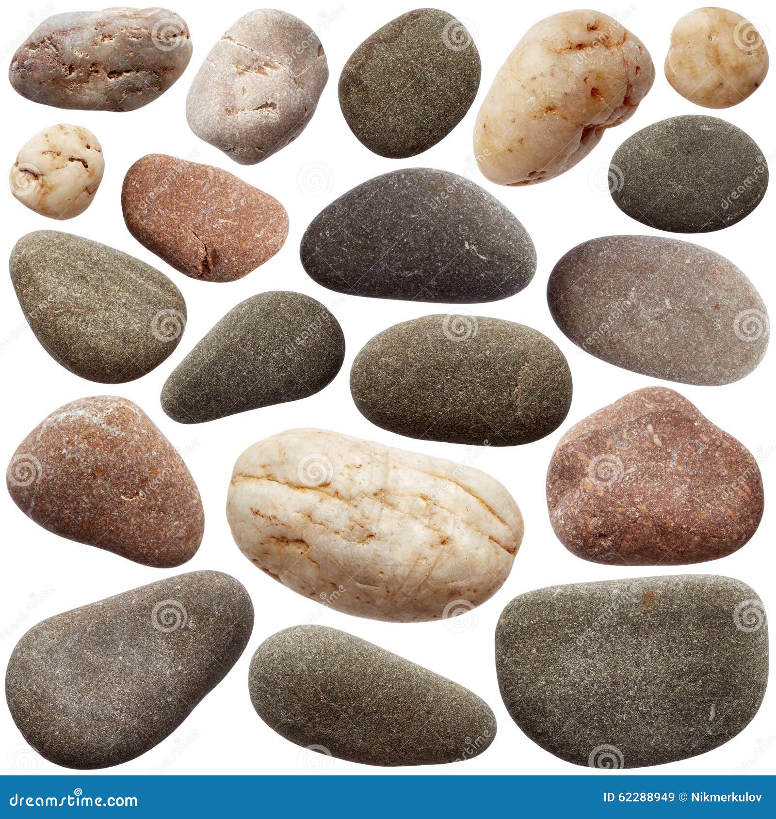 Set of rocks stock image. Image of rock, isolated, cobblestone - 62288949