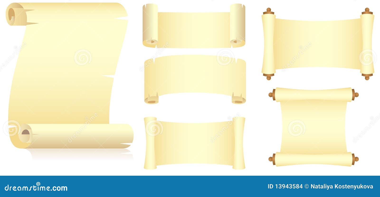 Set of rolls stock vector. Illustration of dirty, retro - 13943584