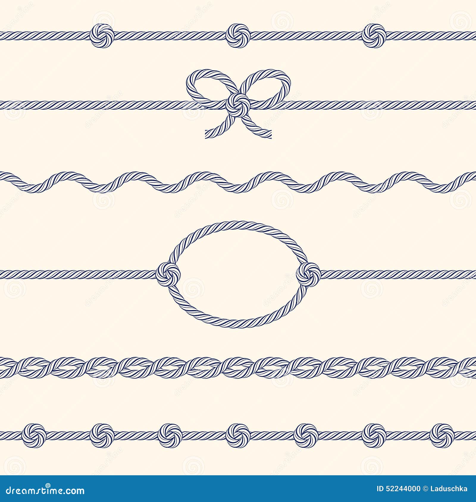 Set Of Rope Borders Cartoon Vector | CartoonDealer.com #52244417