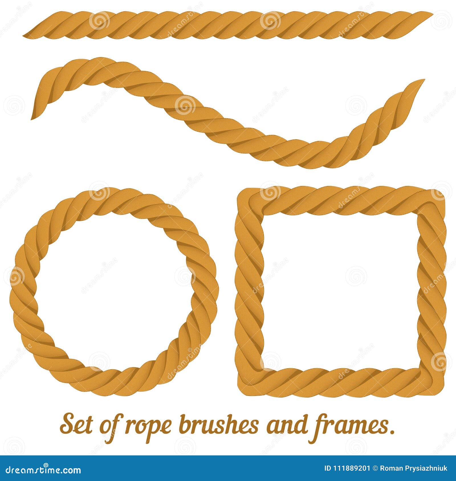 Rope Frames And Knots - Borders Cartoon Vector | CartoonDealer.com ...