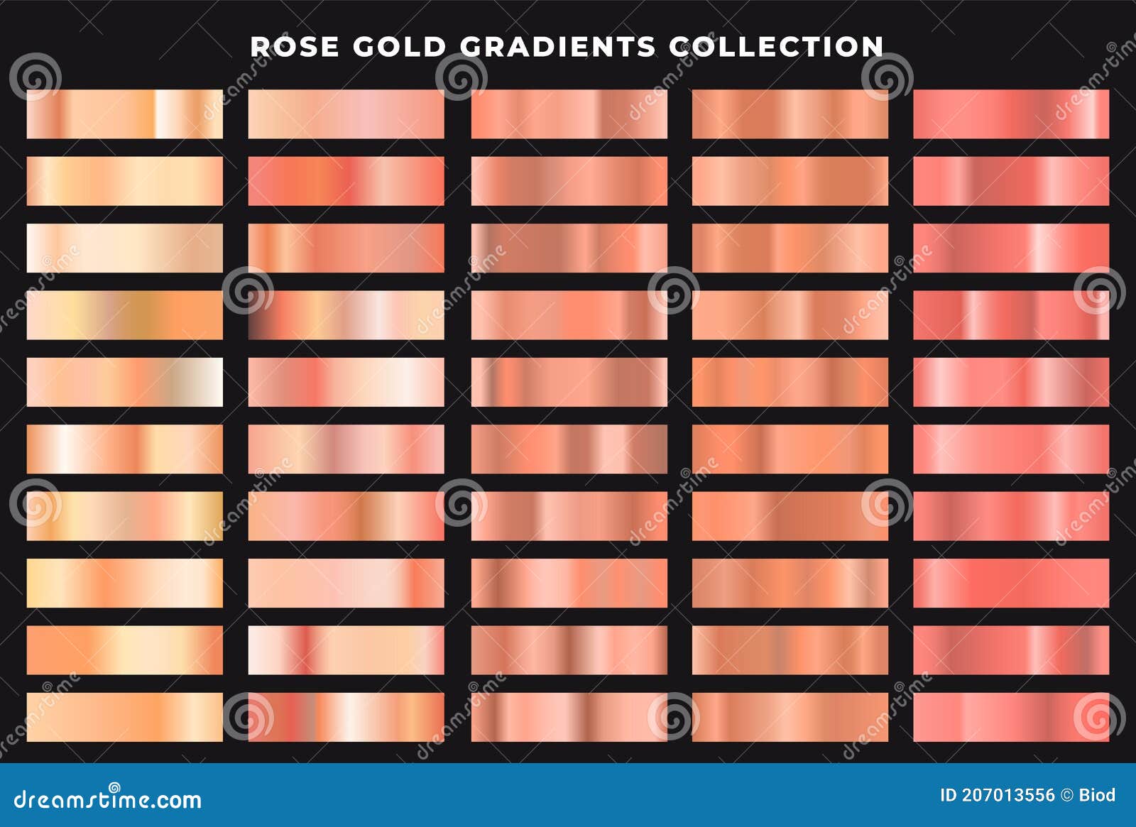 Set of Rose Gold Gradients Collection. Foil Texture Backgrounds ...