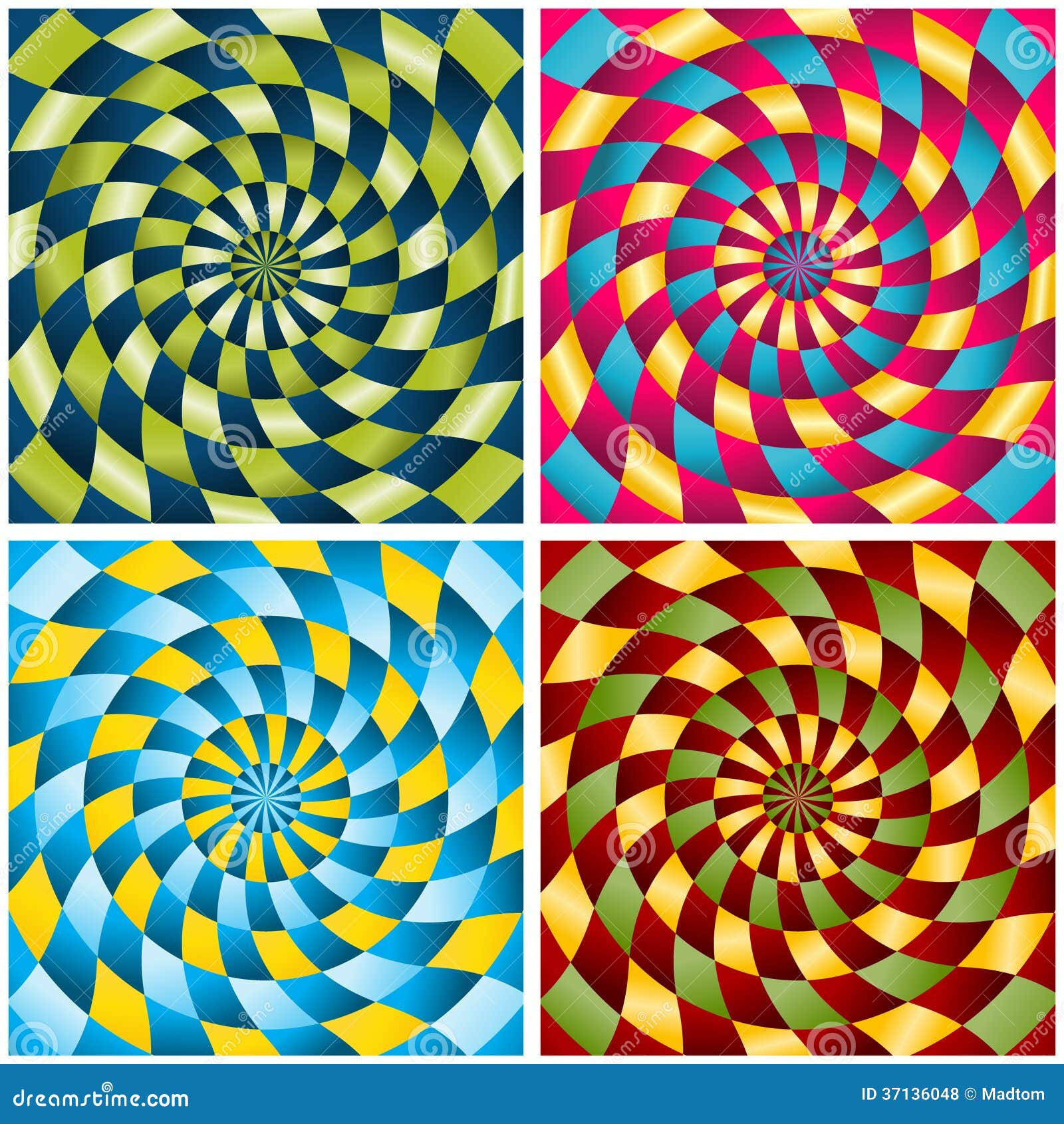 The Set of Rotating Backgrounds Stock Vector - Illustration of color ...