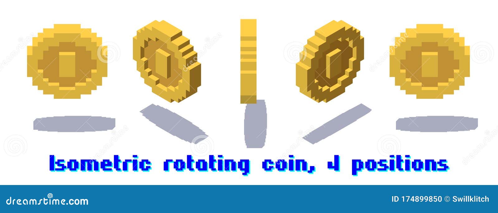 Pixel Coins Stack. Retro 8 Bit Video Game Golden Coin Pile, 2D Sprite ...