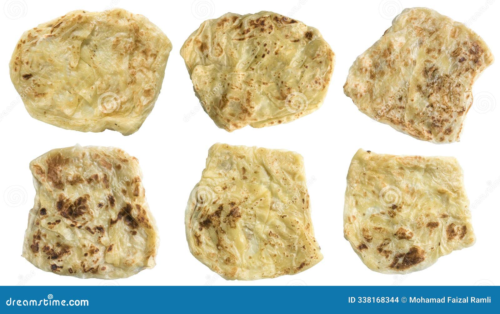 A Set of Roti Canai, Malaysian Breakfast Isolated on White Background ...