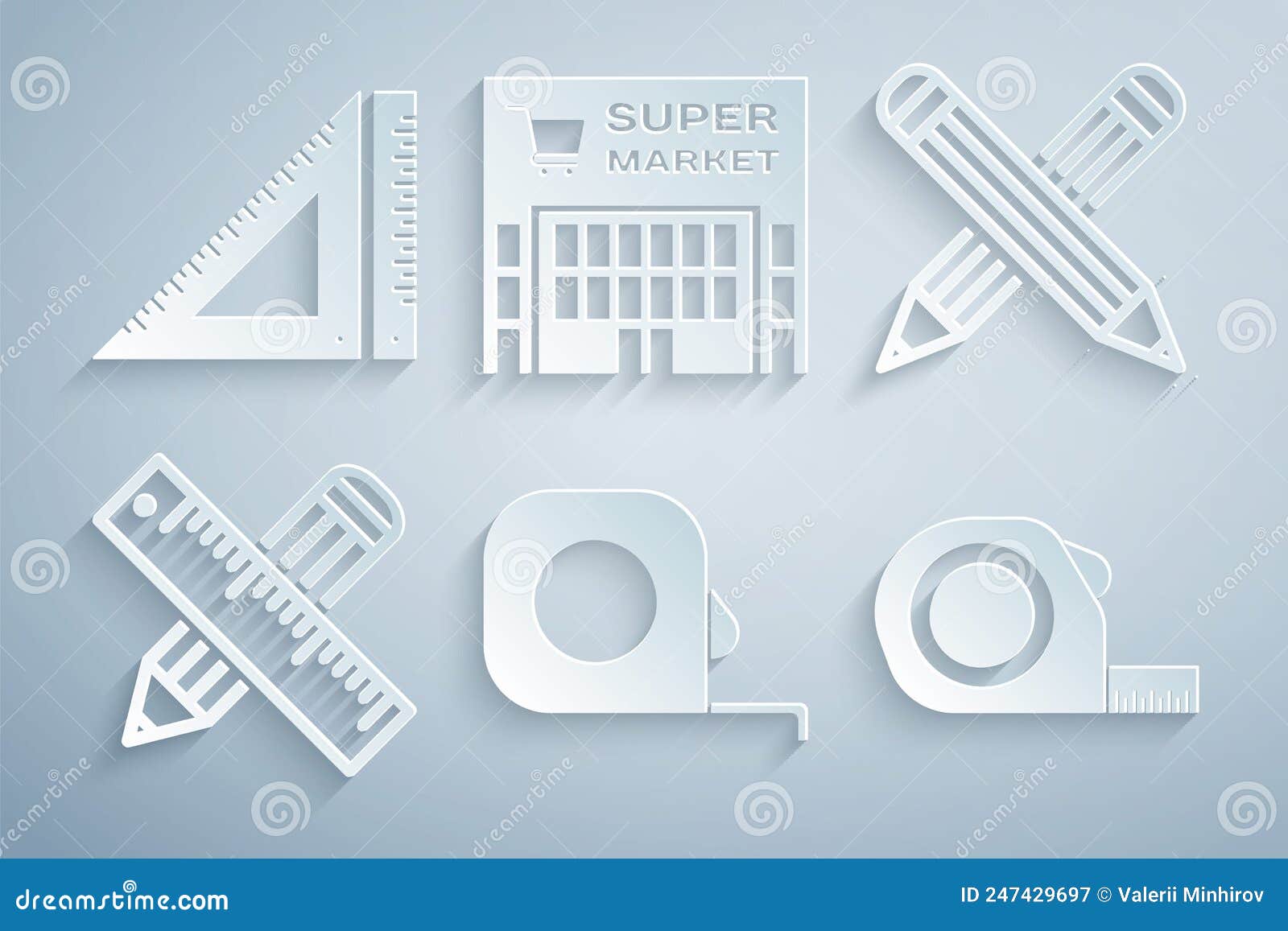 Set Roulette Construction, Crossed Pencil, Ruler and, Supermarket ...