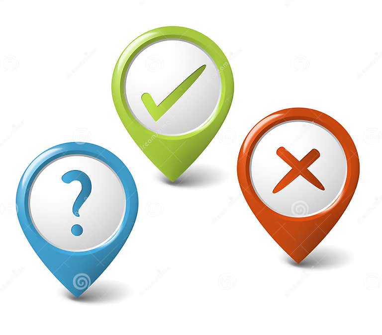 Set of round 3D pointers stock illustration. Illustration of decline ...