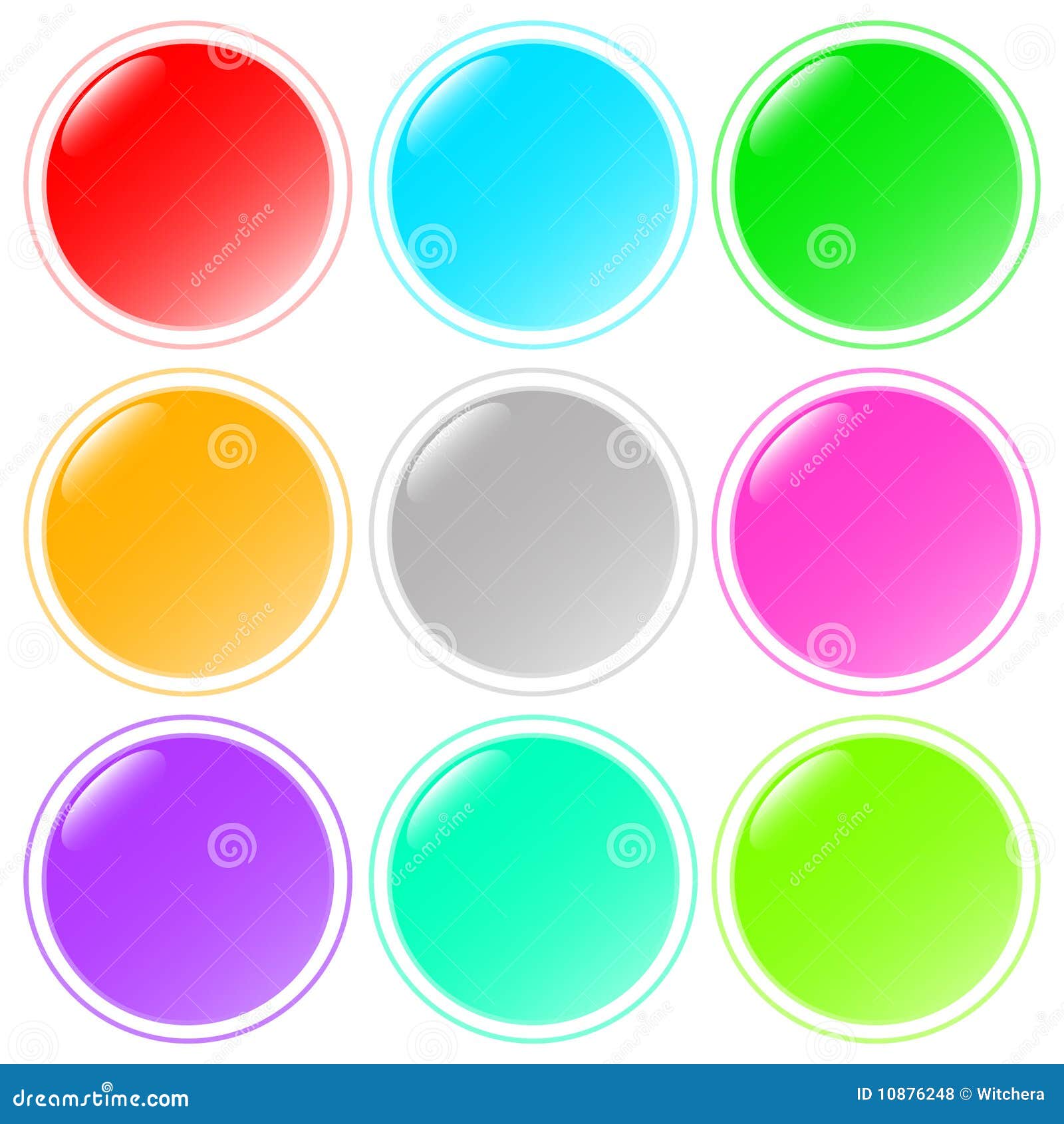 Set of round buttons stock illustration. Illustration of sign - 10876248