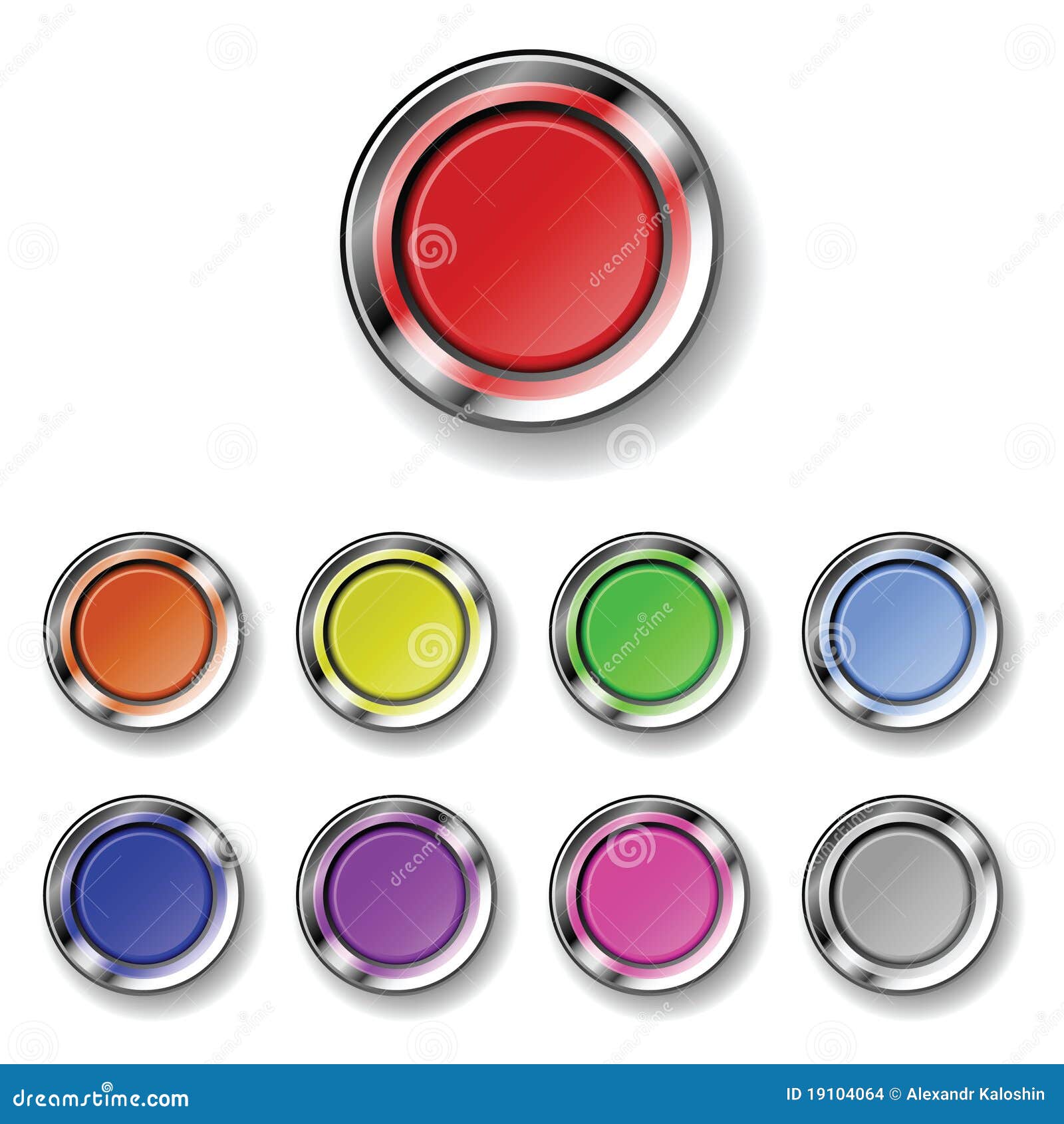 A set of round buttons stock vector. Illustration of matte - 19104064