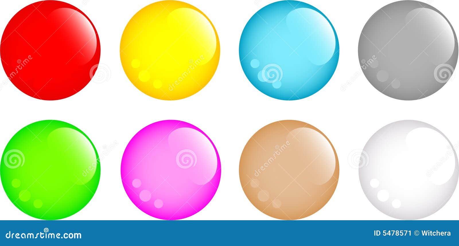 Set of round buttons stock illustration. Illustration of white - 5478571
